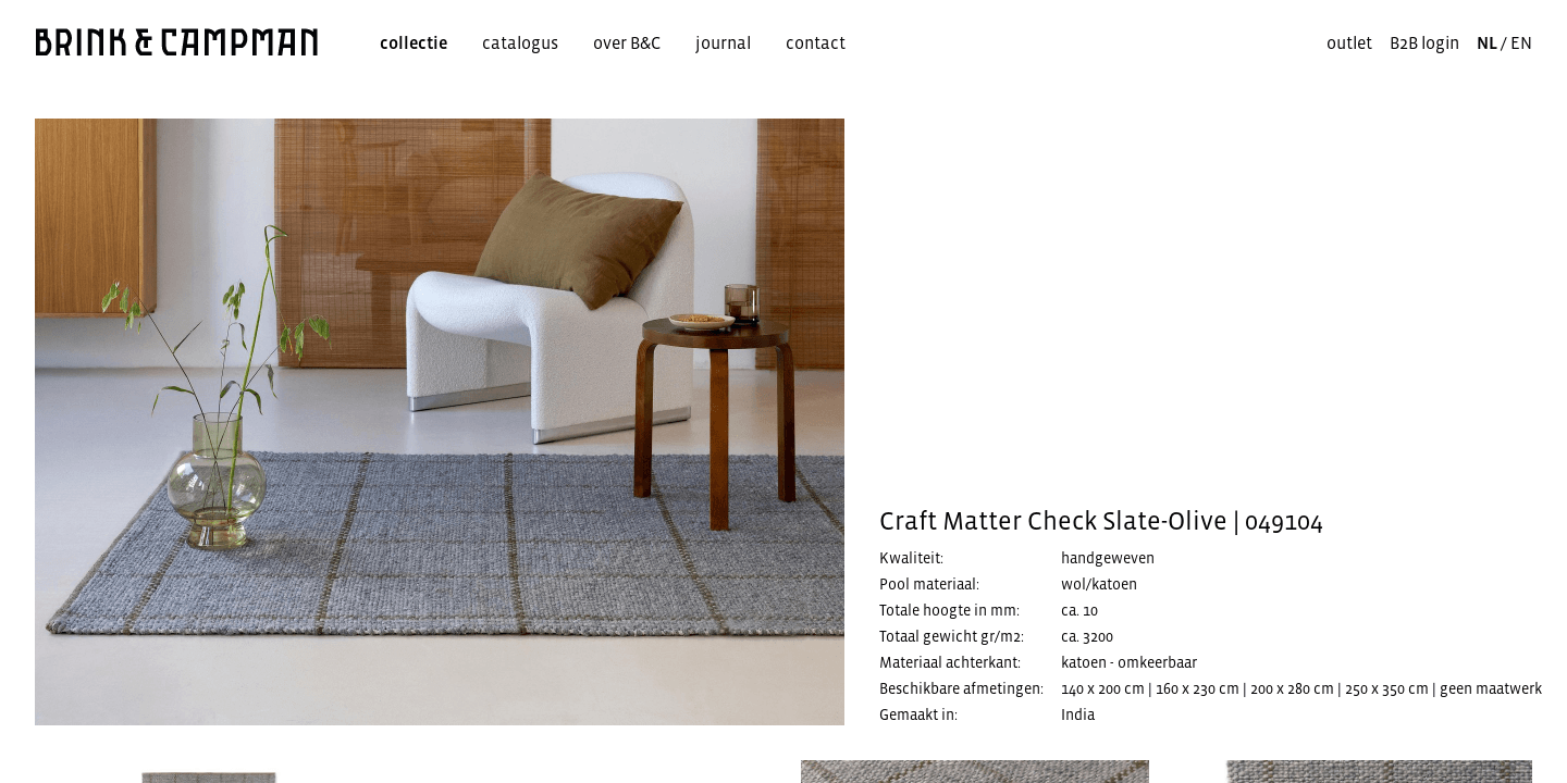 Craft Matter Check Slate-Olive | Brink & Campman