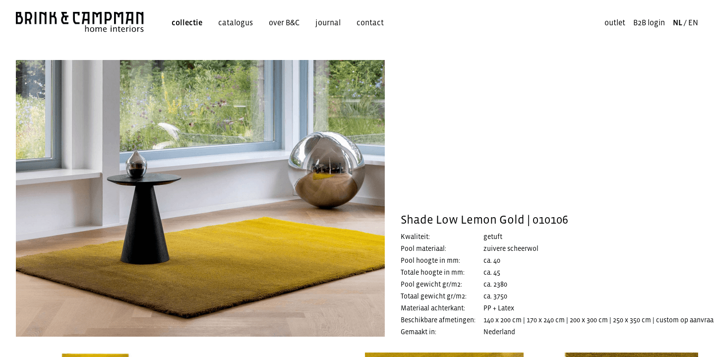 Shade Low Lemon/Gold | Brink & Campman