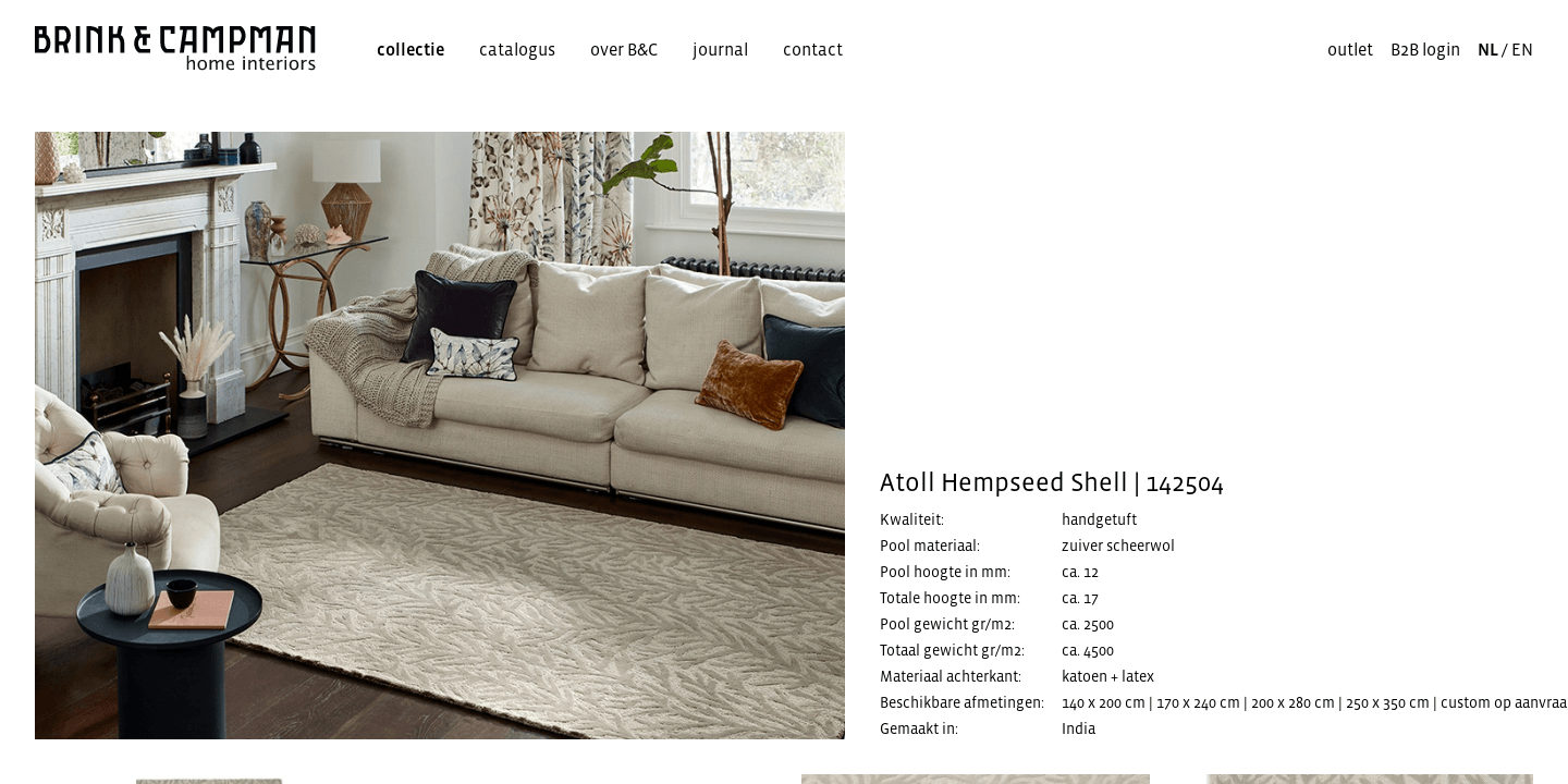 Atoll hempseed shell | Brink & Campman